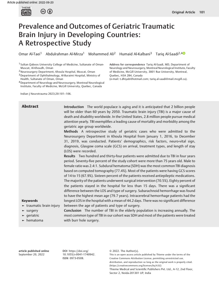 Traumatic brain | PDF | Traumatic Brain Injury | Surgery