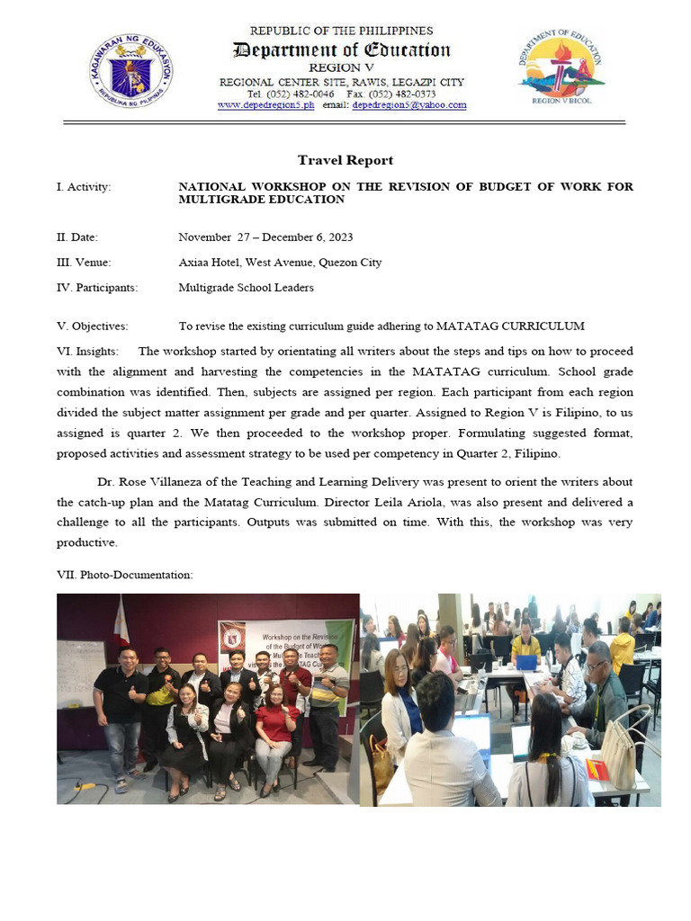 Travel Report 1 (1) | PDF