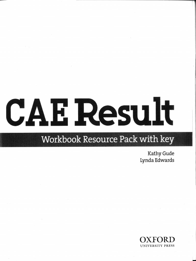 CAE Result Workbook Resource Pack With Key | PDF