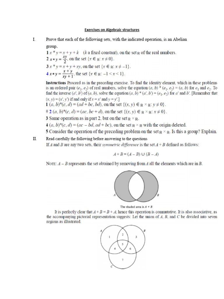 Algebraic Structures | PDF