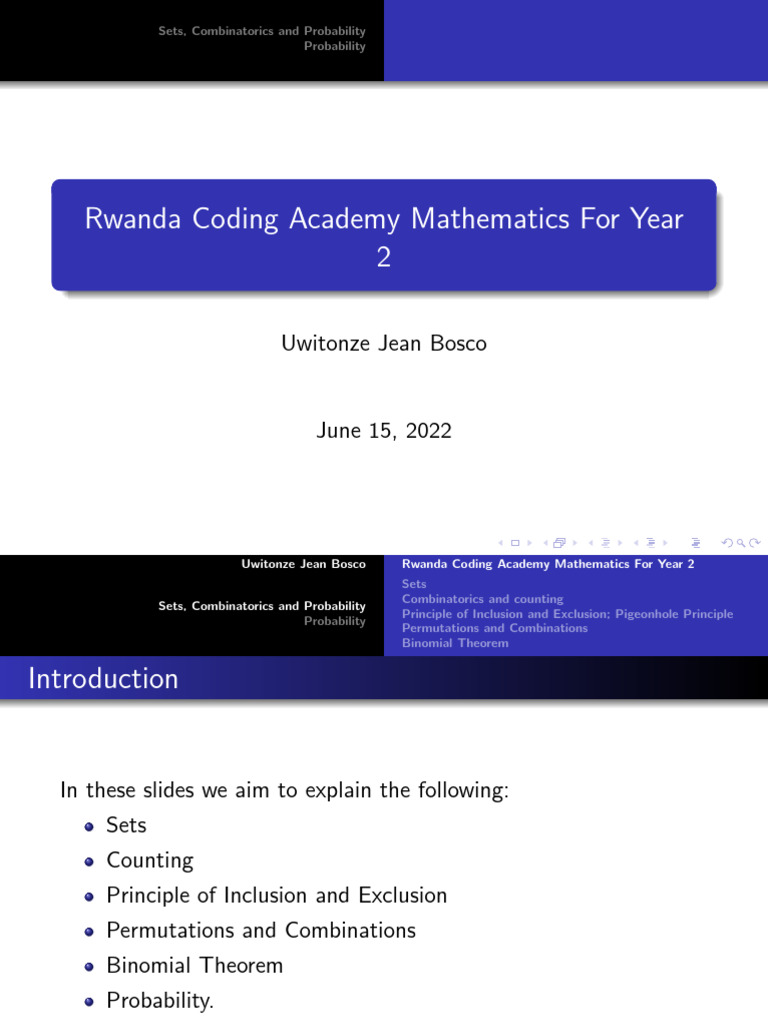 Counting Final Presentation | PDF | Set (Mathematics) | Combinatorics