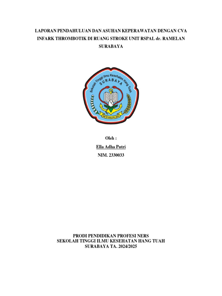 Asuhan Keperawatan CVA Infark Trombotik | PDF | Pengembangan Diri