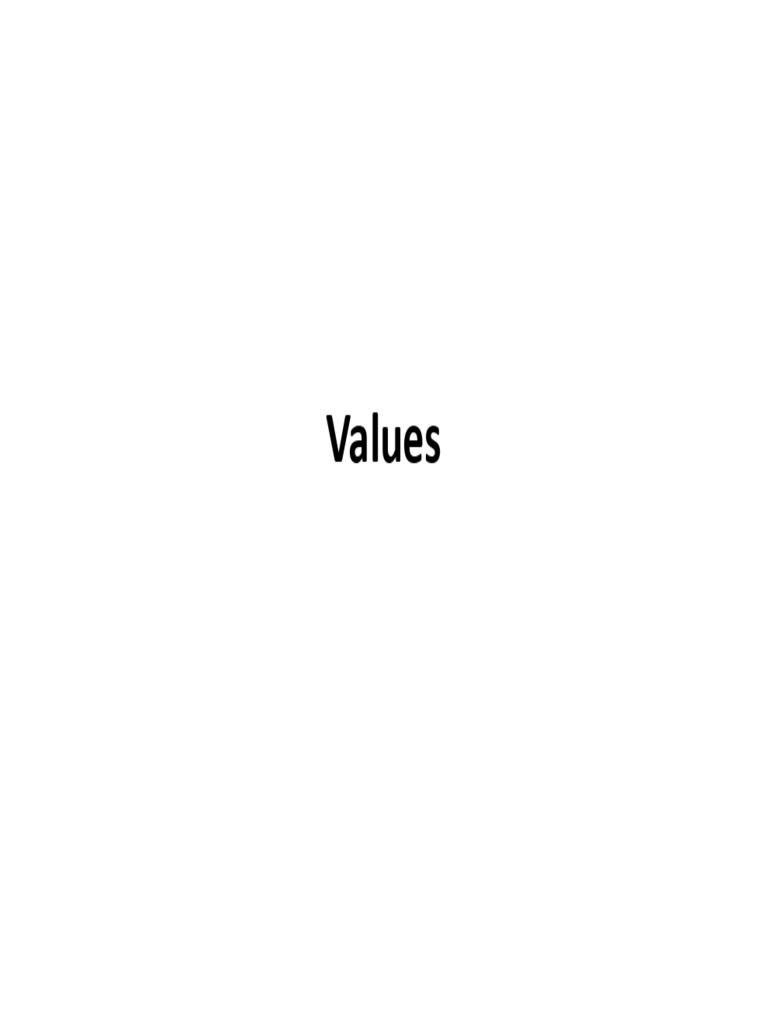 Values | PDF