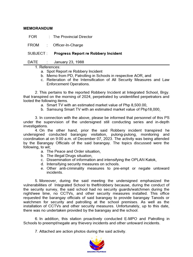 After Activity Report Re Brgy. Visitation and Pulong-Pulong | PDF