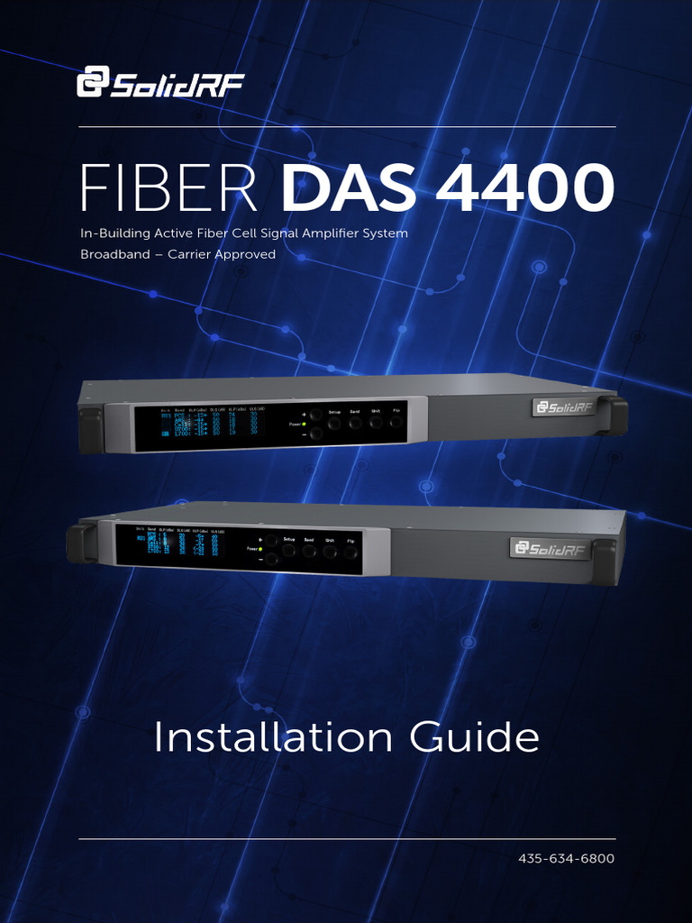 solidrf-fiber-das-4400-installation-guide | PDF | Decibel | Optical Fiber