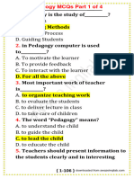 Pedagogy MCQs with Answers PDF | PDF | Teachers | Pedagogy