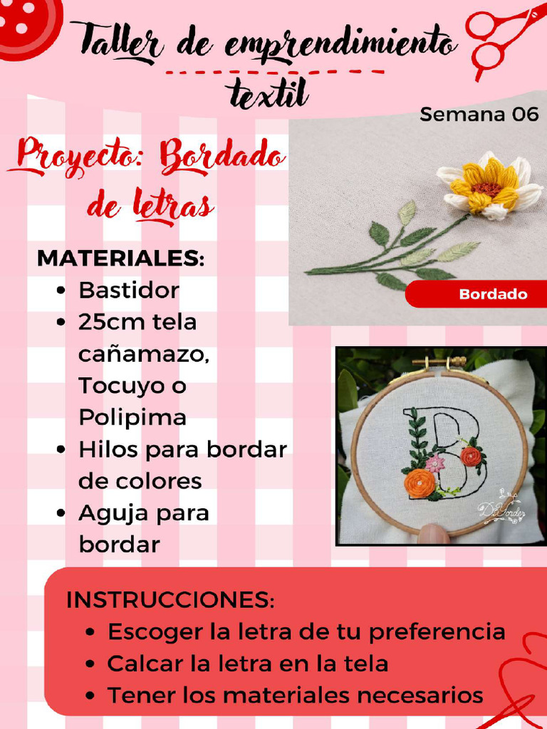 Proyecto - Letras Bordadas | PDF