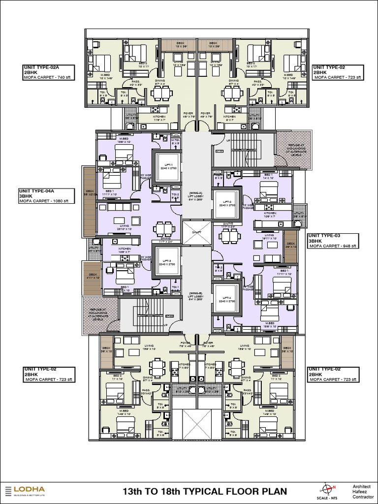 Member Tower - 13th To 18th Floor Plan | PDF