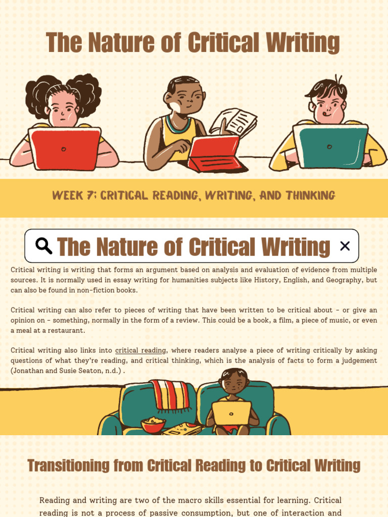 Group1 Critical Writing | Download Free PDF | Rhetoric | Argument