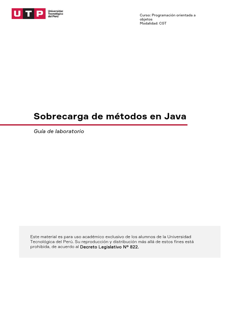 Semana 2 S2 - Manual - Sobreescritura | Descargar gratis PDF | Constructor (Programación ...
