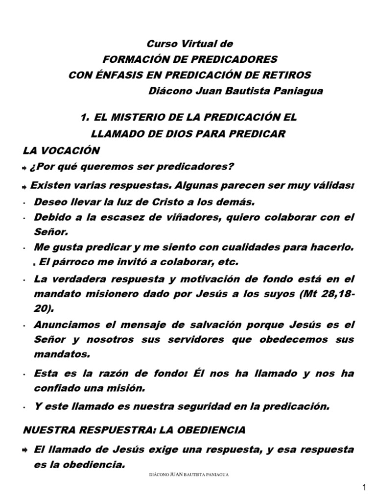 Formación de Predicadores | PDF | Jesús | Iglesia Católica