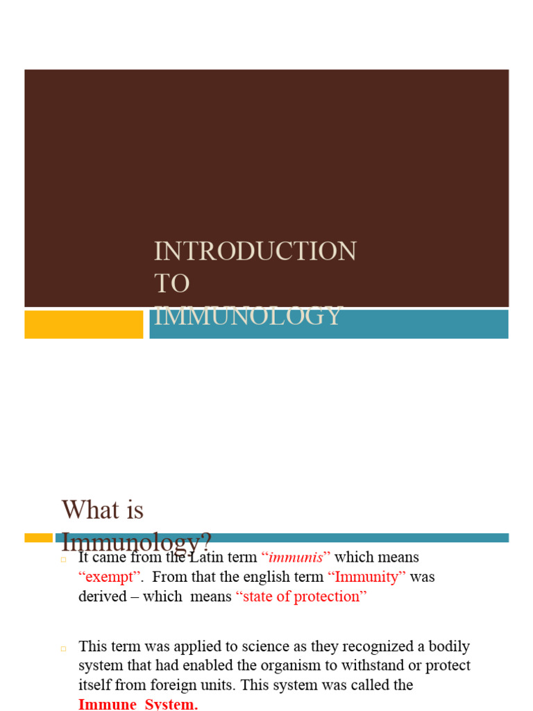 Introduction to Immunology and Serology | PDF | Immune System ...