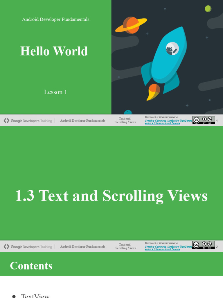 1.3 Text and Scrolling Views | PDF | Html | Android (Operating System)