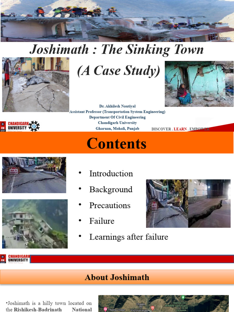 Joshimath: A Case Study on Sinking Town | PDF | Landslide | Earth Sciences