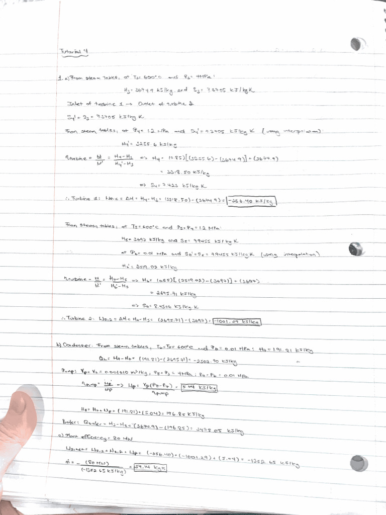 CHBE 244 Tutorial 4 | PDF