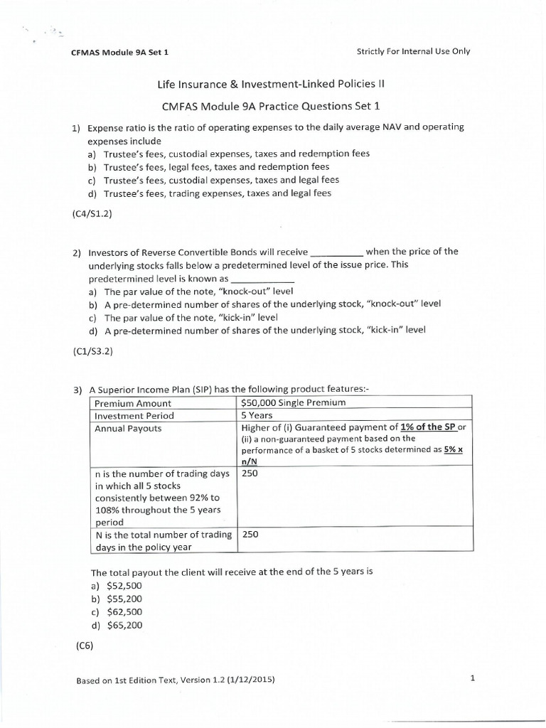 M9A Set 1 2015 | PDF