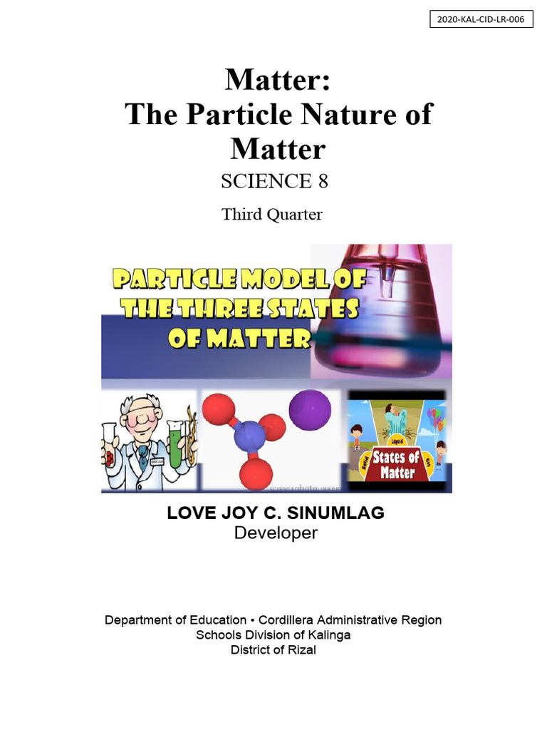 Particle Nature of Matter FINALIZED | PDF | Gases | Liquids