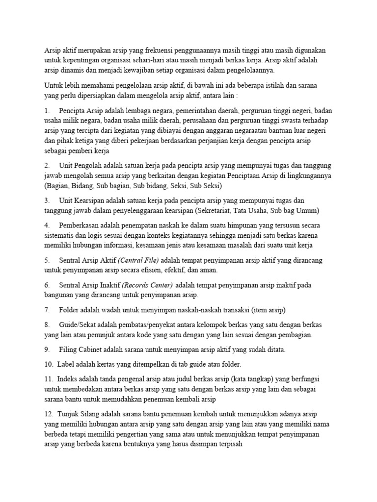 Diskusi 1 Manual Kearsipan - Adinda | PDF