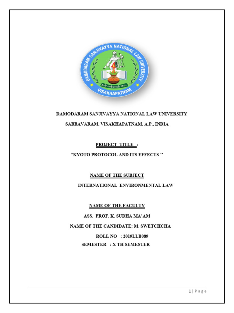 International Environmental Law | PDF | Kyoto Protocol | Climate Change