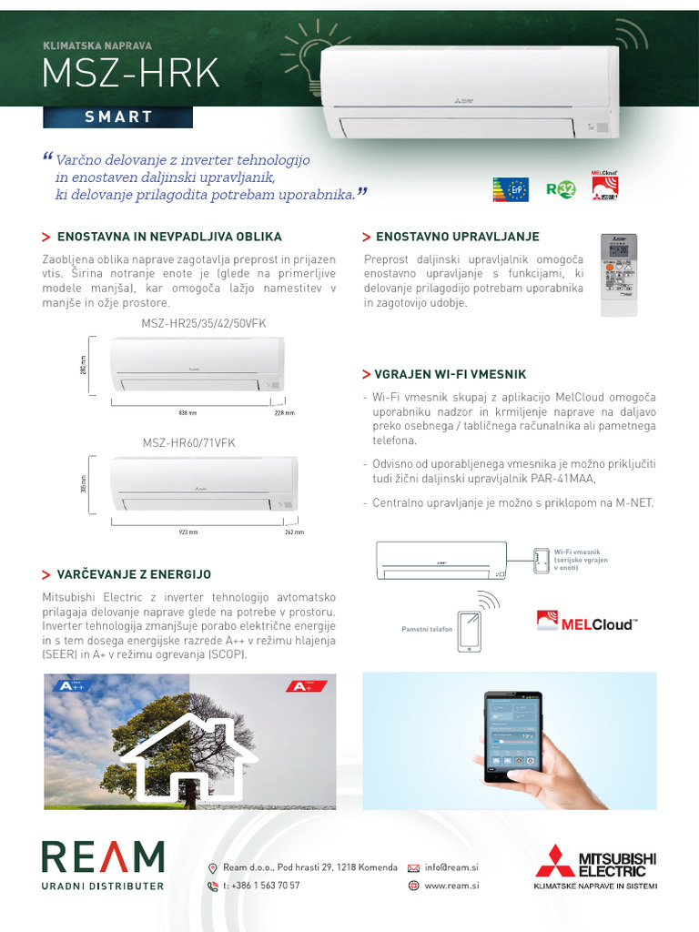 Klima Mitsubishi Electric MSZ-HRK | PDF