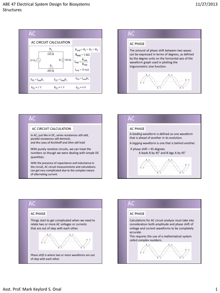 ABE47 No.4 AC Calculations | PDF | Electrical Impedance | Electrical ...