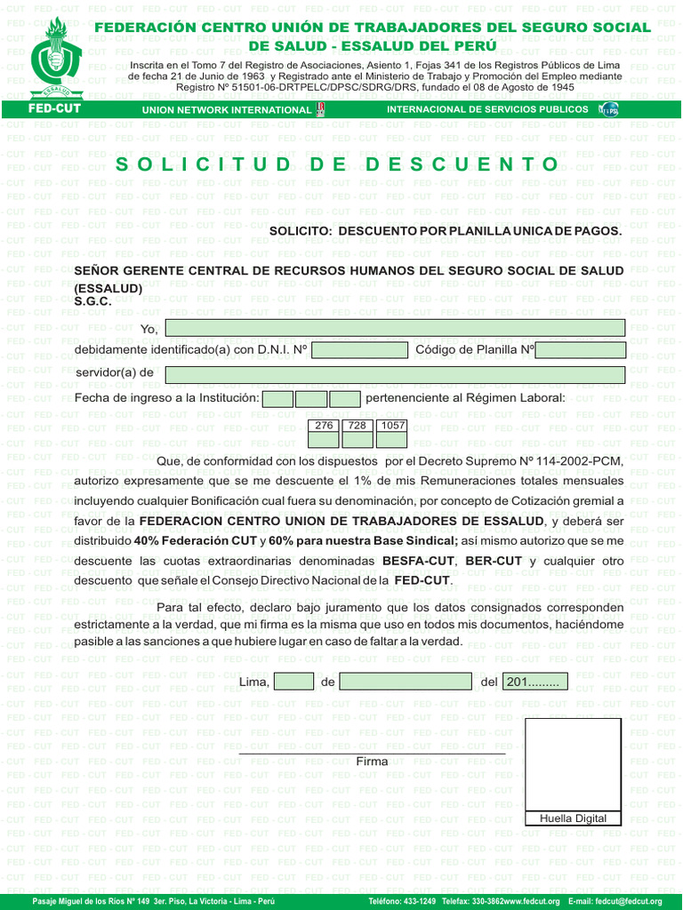 Solicitud de Descuento | PDF