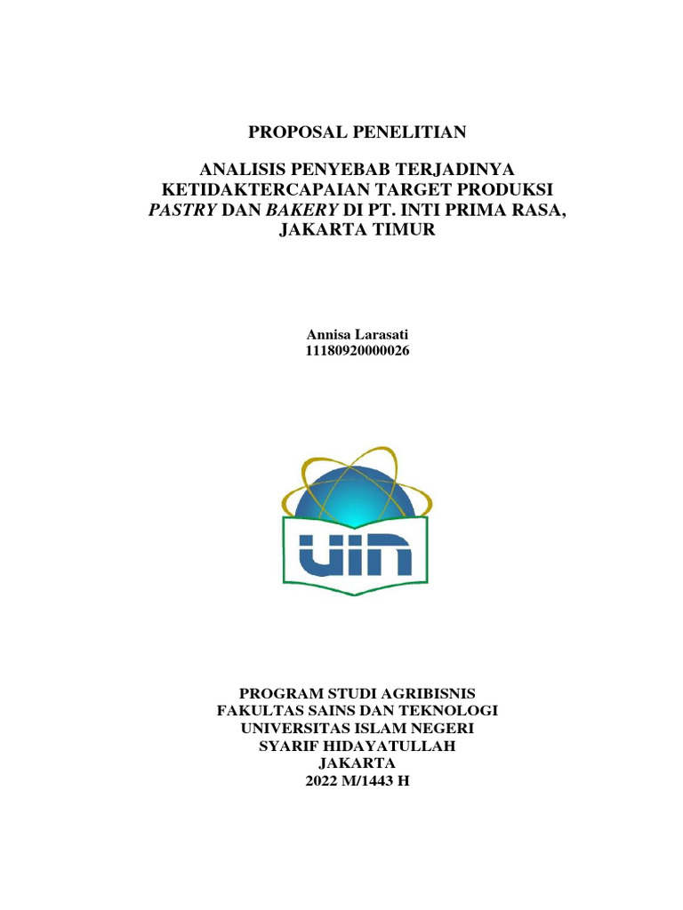 Draft Proposal Skripsi - Annisa Larasati - 11180920000026 | PDF