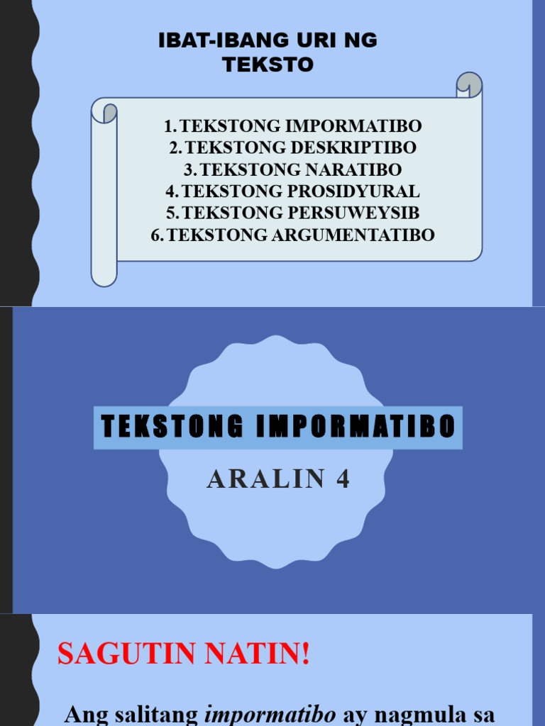 Aralin 4 Impormatibo | PDF