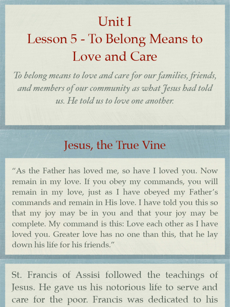 Belonging Through Love and Care | PDF