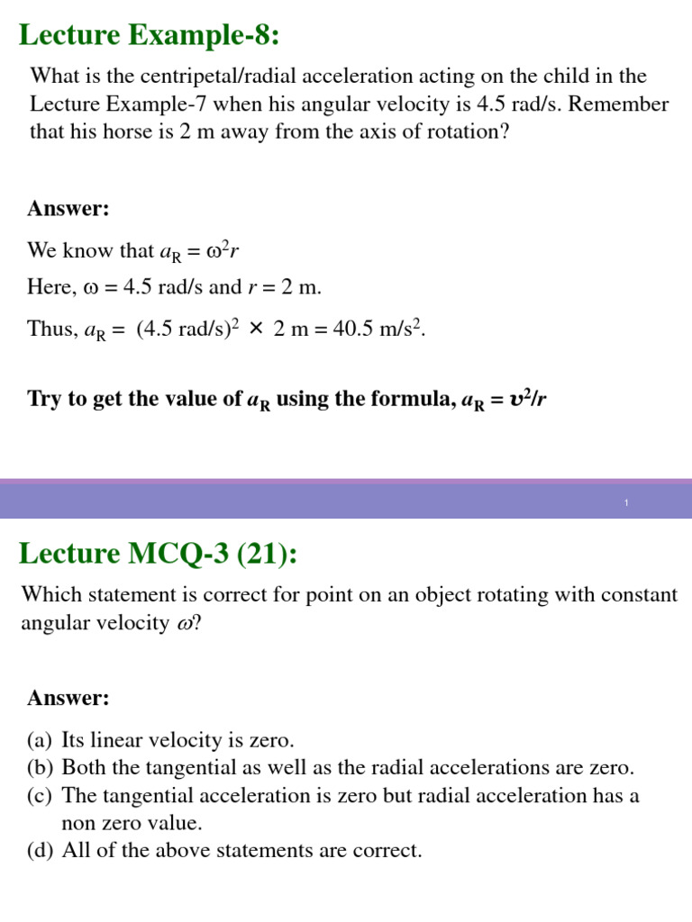Chapter-8 - Rotational Motion - Lecture Slides - Part-3 | PDF ...