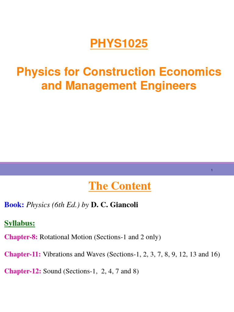Chapter-8 Rotational Motion Lecture Slides Part-1 | PDF | Rotation Around A Fixed Axis | Angle