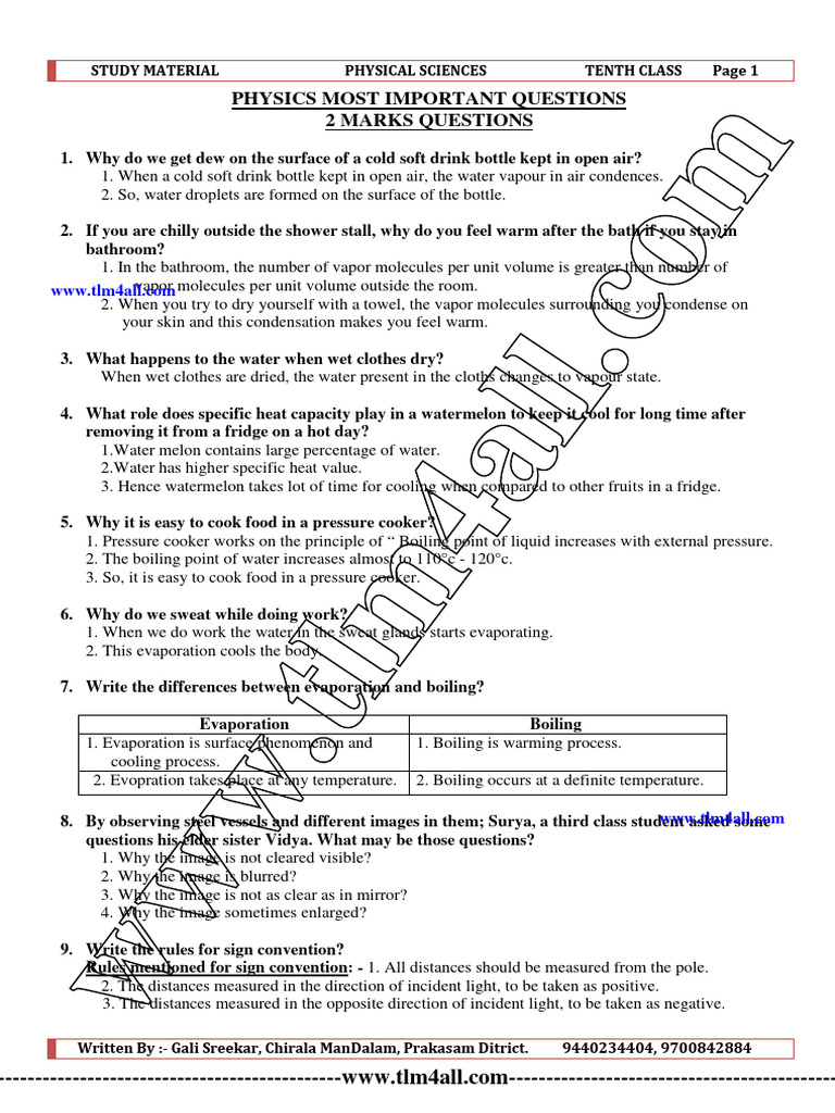10th-PHYSICS-Study Material For Slow learners-EM | PDF | Electromagnetic Induction | Inductor
