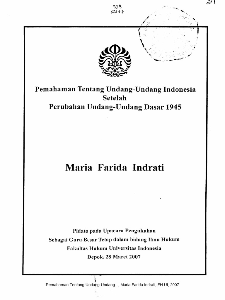 Pemahaman Tentang Undang Undang Indonesia Setelah Perubahan Uud 1945 Pdf 