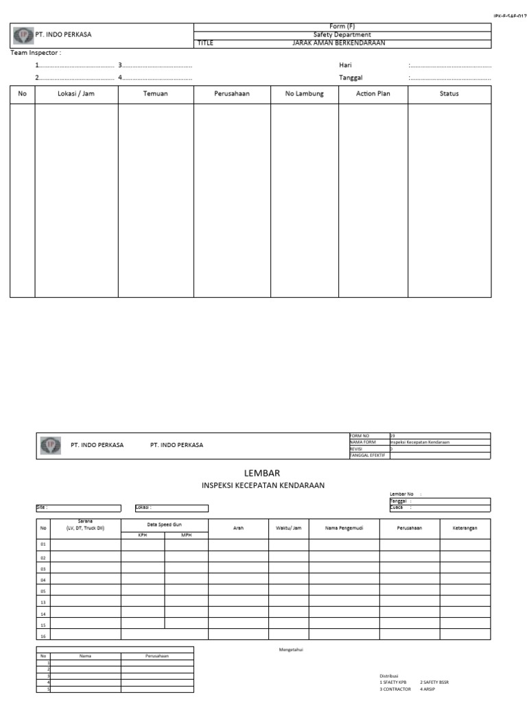 FORM Inspeksi IP (1) | PDF