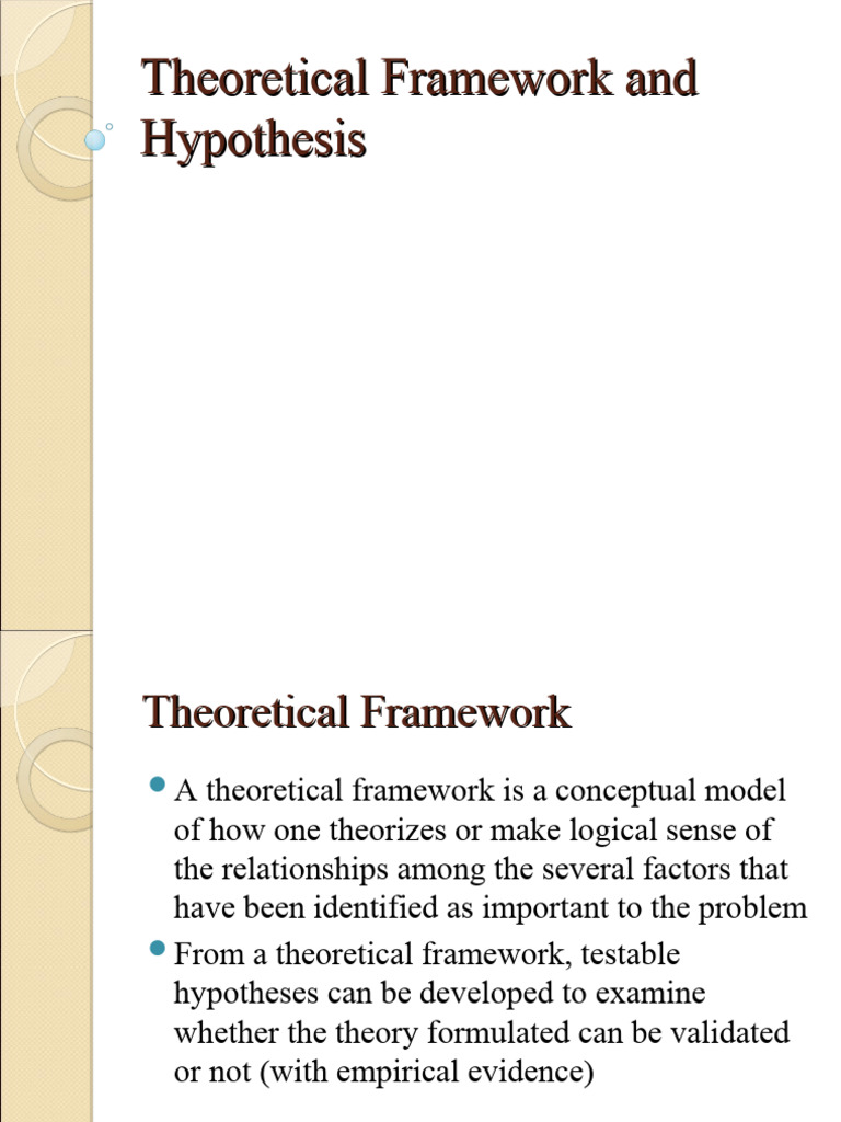 Theoretical Framework and Hypothesis | PDF | Null Hypothesis | Hypothesis Theoretical Framework and Hypothesis | PDF | Null Hypothesis | Hypothesis