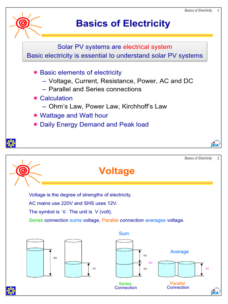 PV Training 2012 10 Basic Electricity-Manual | PDF | Mains Electricity | Series And Parallel ...