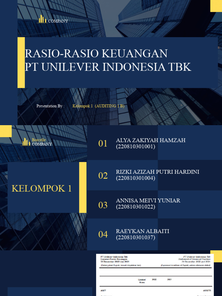 Kel 1 - PPT Rasio Keuangan - Auditing 1 (B) | PDF