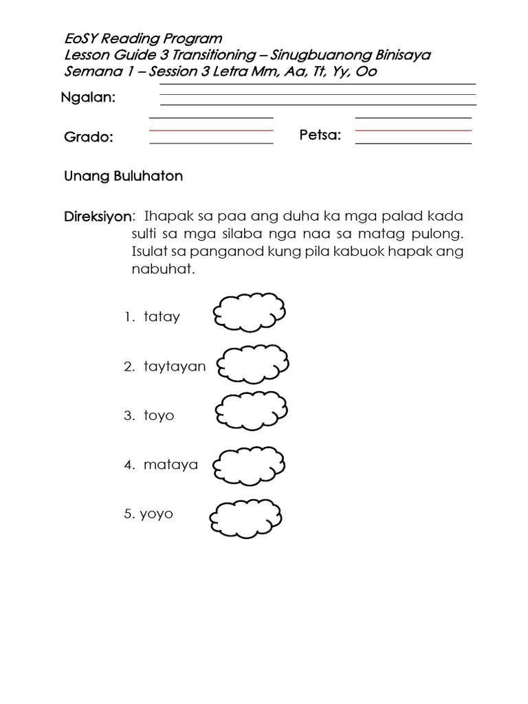 SBinisaya T W1S3 | PDF