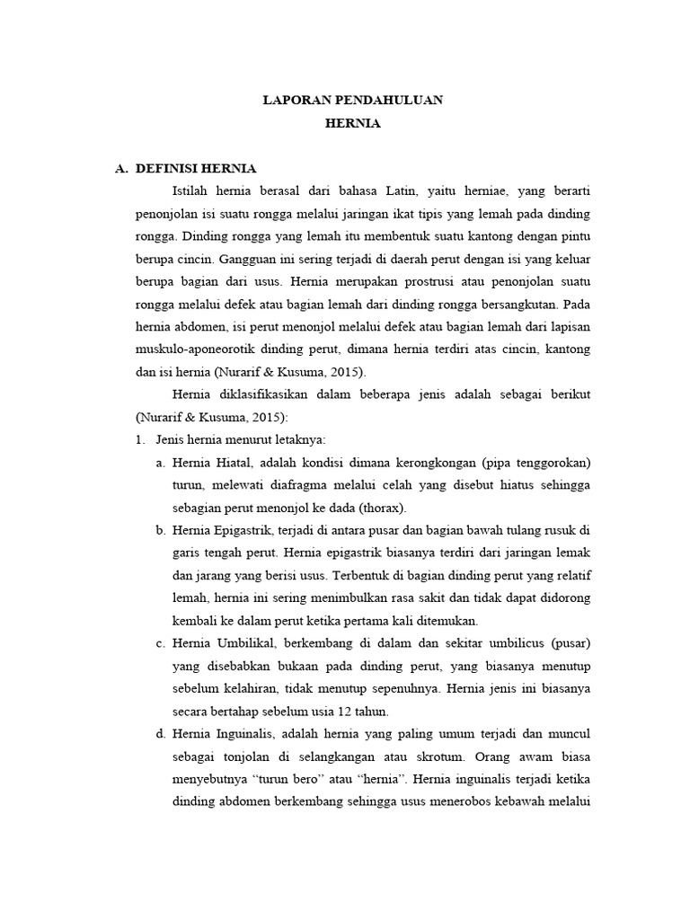 LP Dan Askep Teoritis Hernia | PDF