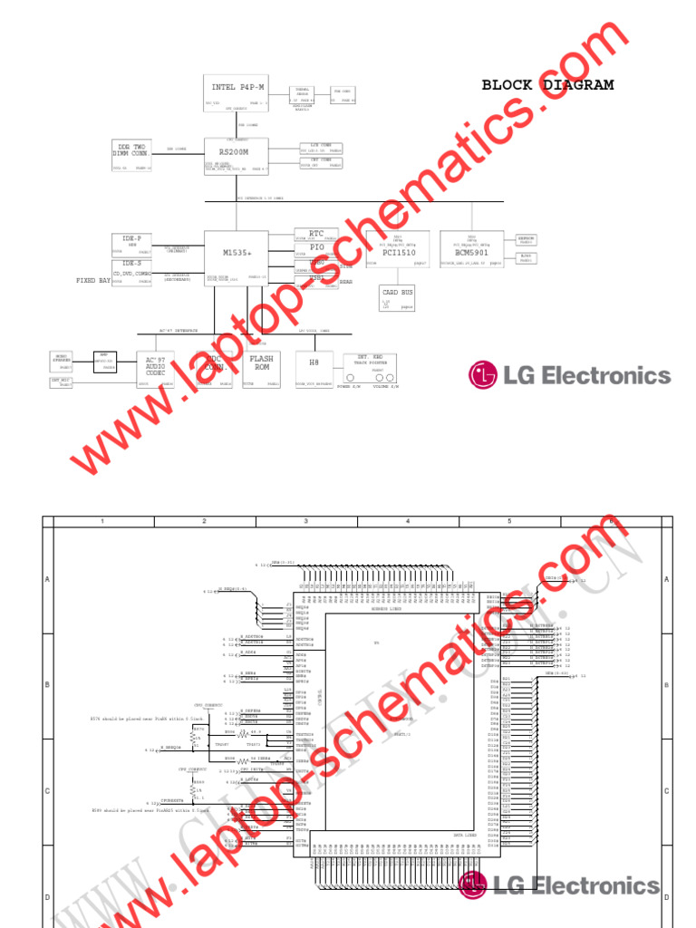 Block Diagram: Intel P4P-M | PDF | Computer Data | Computer Hardware