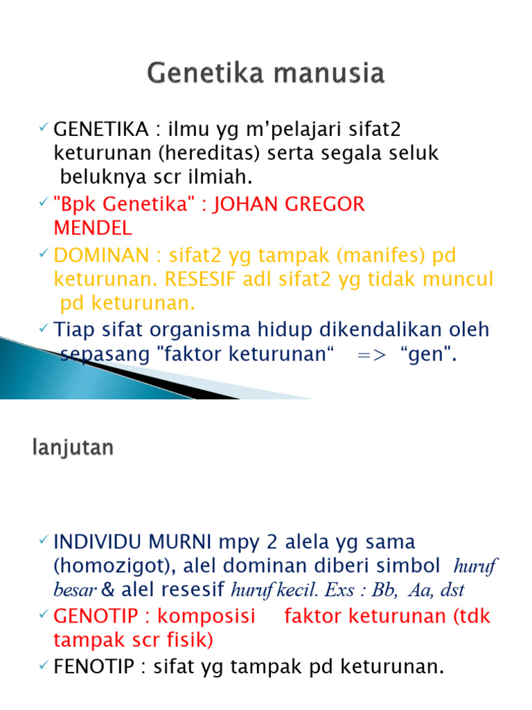 Salinan MATERI 8 PENYAKIT GENETIK | PDF | Sains & Matematika