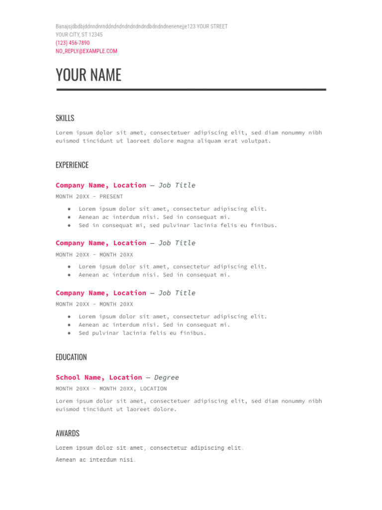 Professional Resume Template | PDF | Business