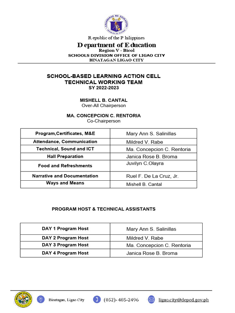 School-Based Learning Action Team | PDF