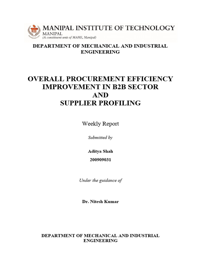 Aditya Shah Student Diary | PDF | Supply Chain Management | Supply Chain