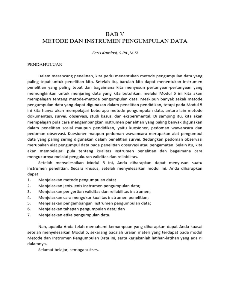 Bahan Kajian V Metopen | PDF | Sains & Matematika