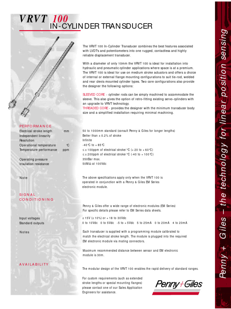 VRVT100 Transductor de Posición | PDF | Electrical Connector | Equipment