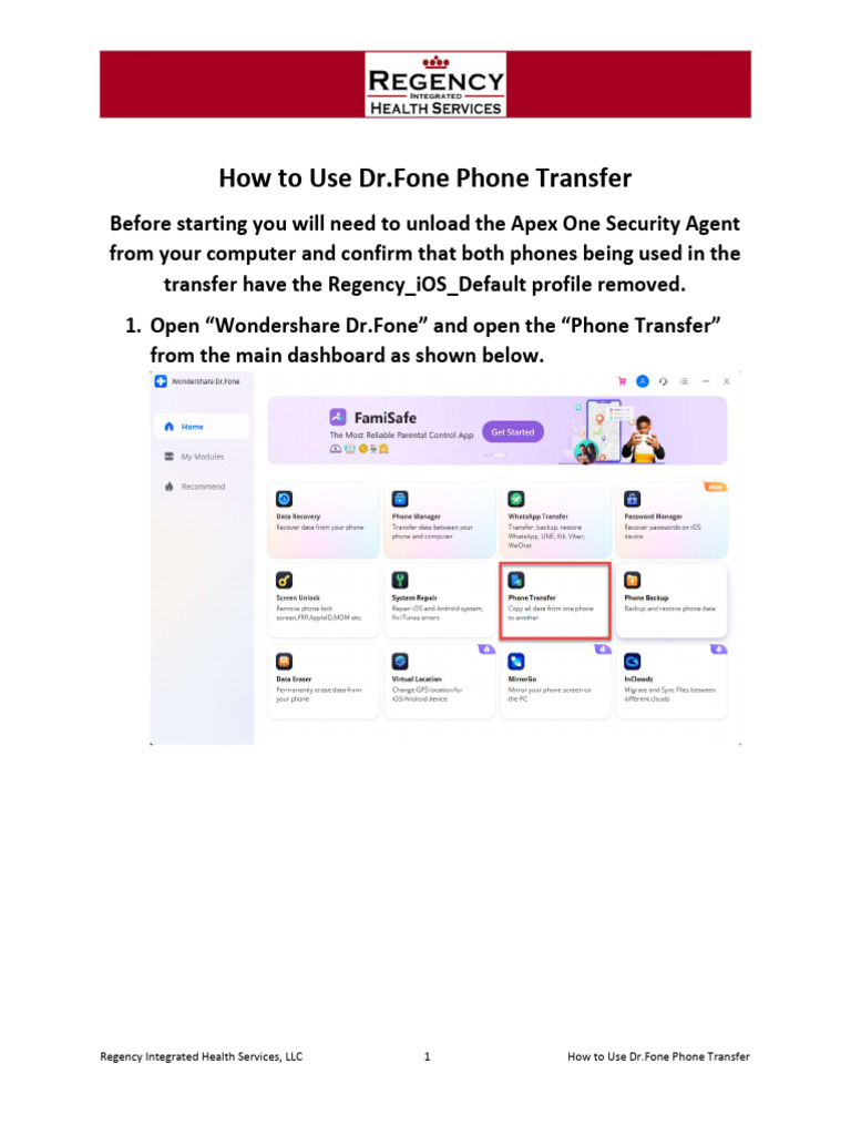How to Use Dr.Fone Phone Transfer updated | PDF