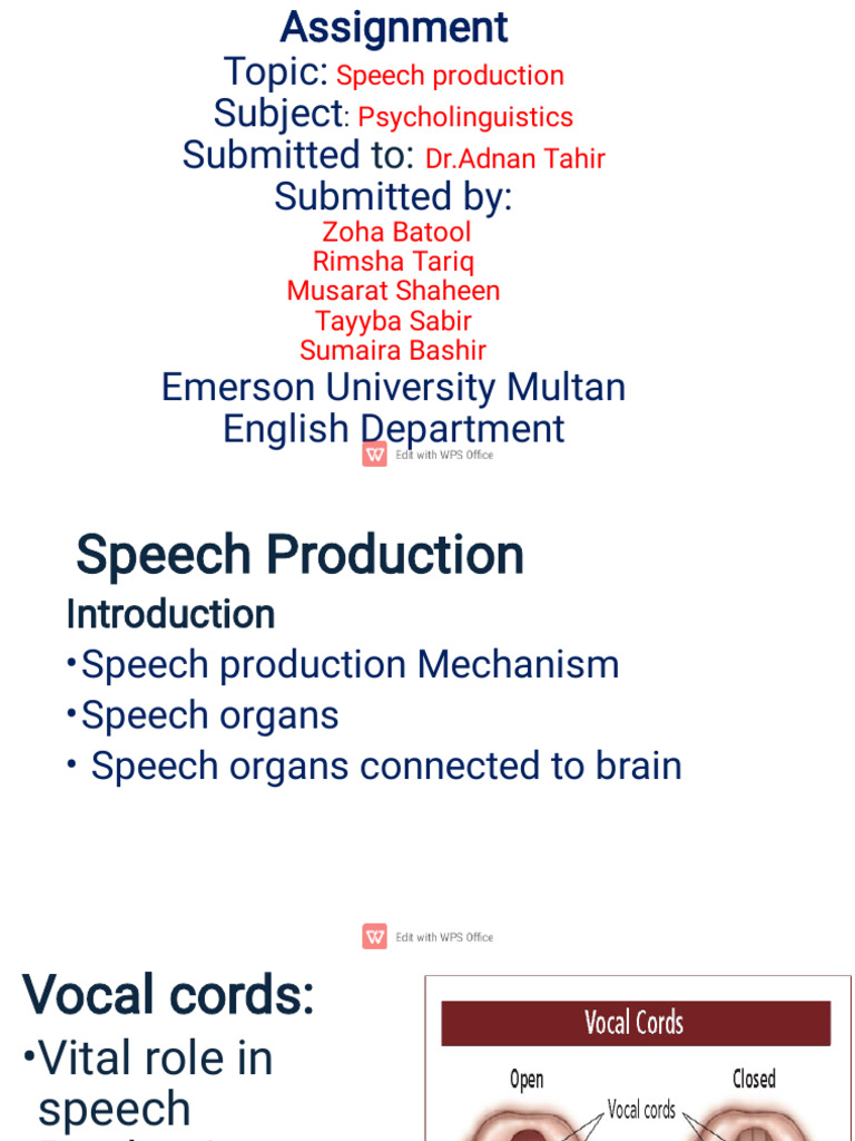 Understanding Speech Production Mechanisms | PDF | Language Arts ...