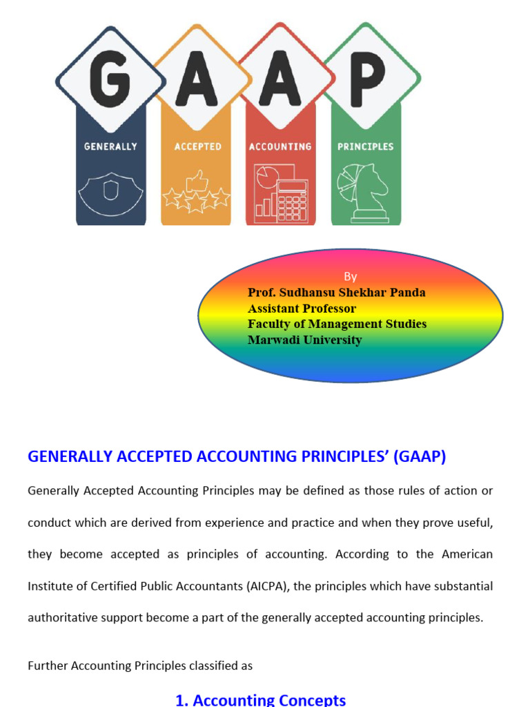 Unit-1 GAAP | PDF | Accounting | Debits And Credits