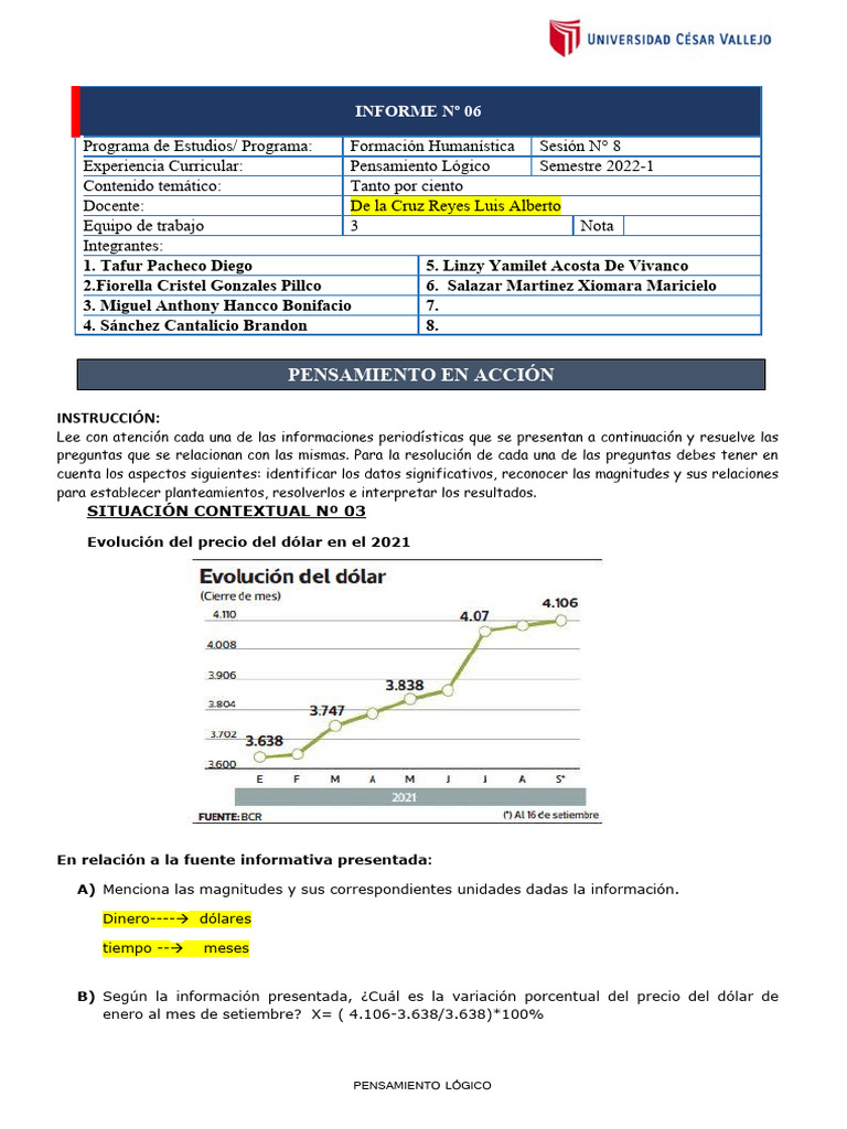 Informe Académico #06-E3 | PDF
